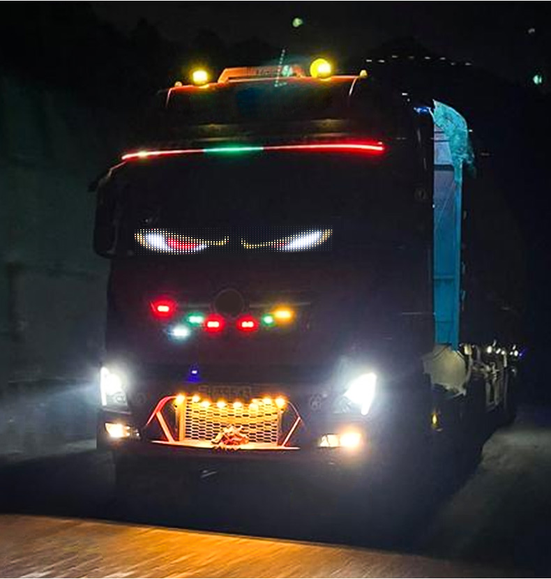 24V Truck Devil's Eye Light Truck LED Display Light Dynamic Flexible ...