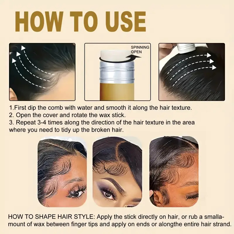 Hair Wax Stick Edge Control Hair Wax Stick Fly Away And Edge Fluffy ...