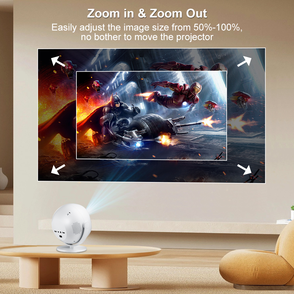 Salange P360 Native 1080P Mini Projector Built-in Speaker Free-Style ...