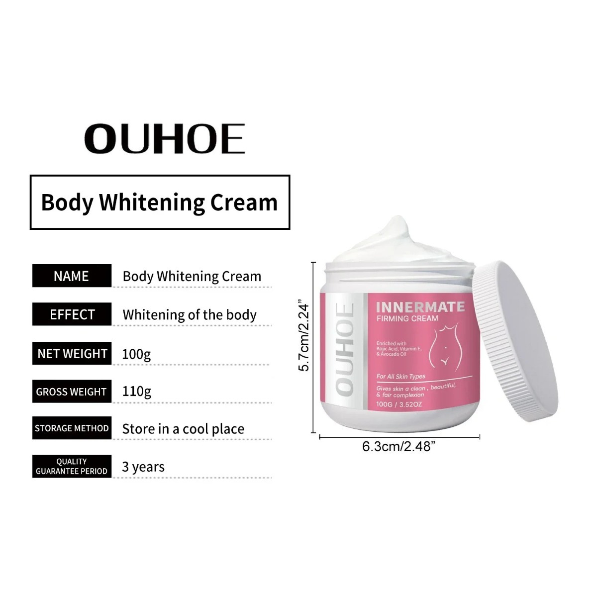 Underarm Whitening Cream Body Bleaching Cream Brighten Dark Intimate ...