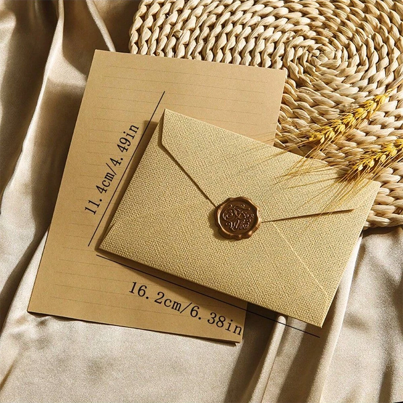 Deluxe Linen Envelope and Letter Set with Wax Seal - Perfect for DIY ...