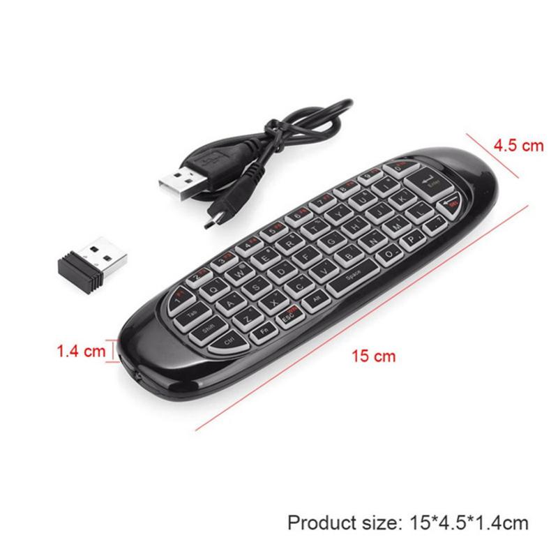 Voice Air Mouse C120 2.4G RF Smart Remote Control 7 Colors Backlight ...