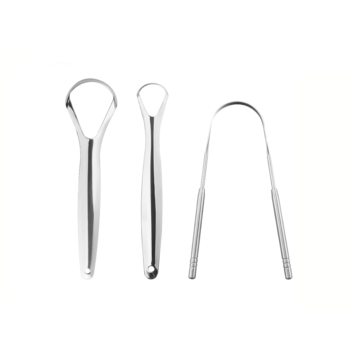 Stainless Steel Tongue Scraper Set with Storage Box, Portable Oral Care ...