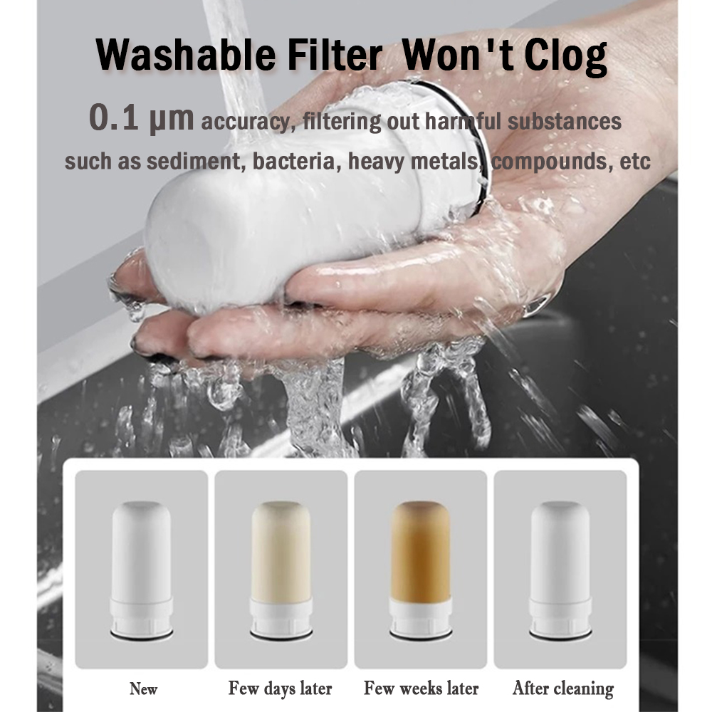 TROUWIDS Kitchen Ceramic Water Filter Faucet Water Purifier Penapis Air ...