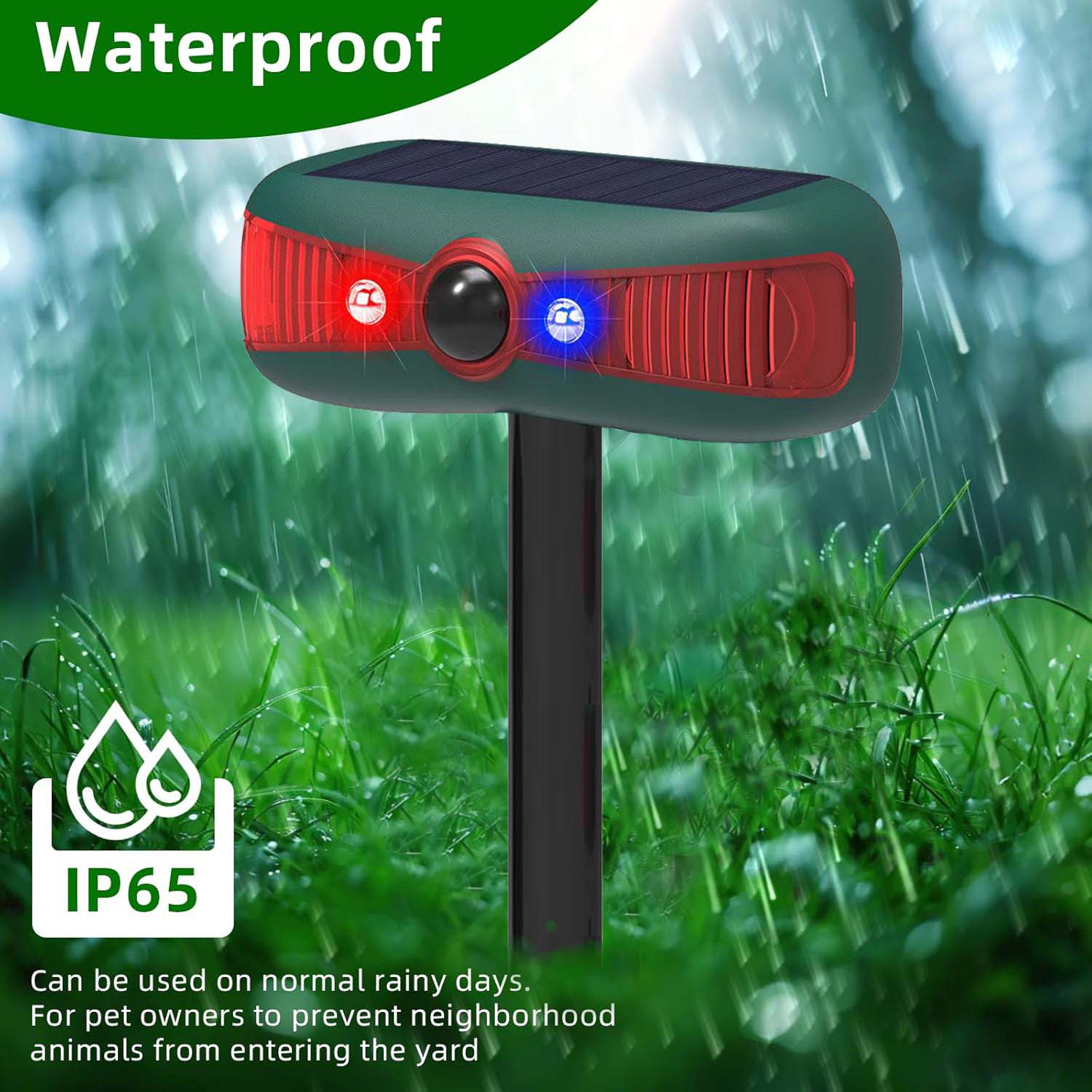 【2025 sensing sound wave】Ultrasonic Monkey Repellent PIR Sensor ...