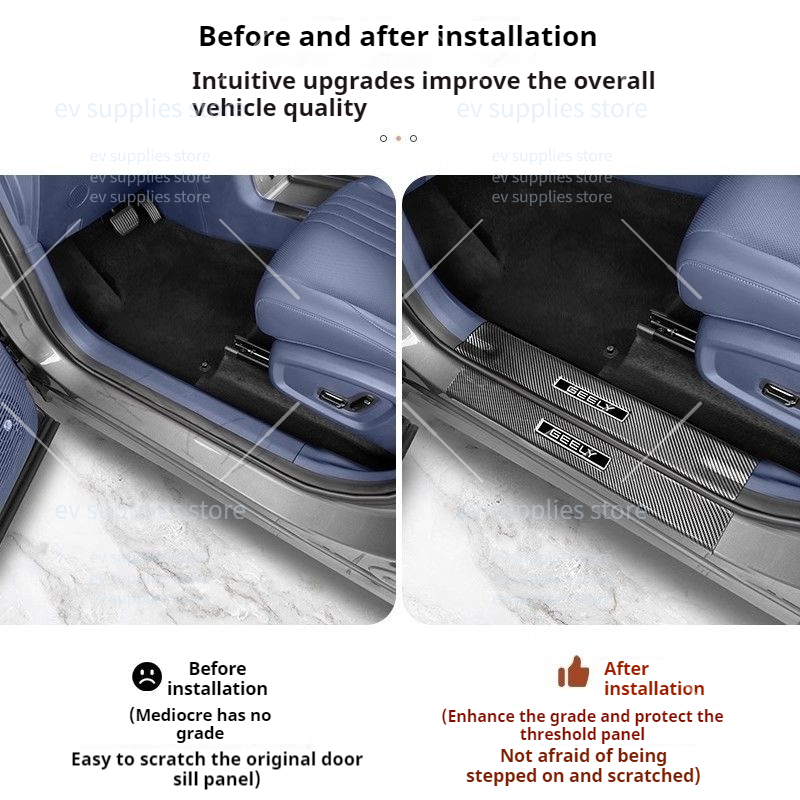 Proton eMas 7 Carbon Fiber Welcome Pedal Door Sill Scuff Plate Guards ...
