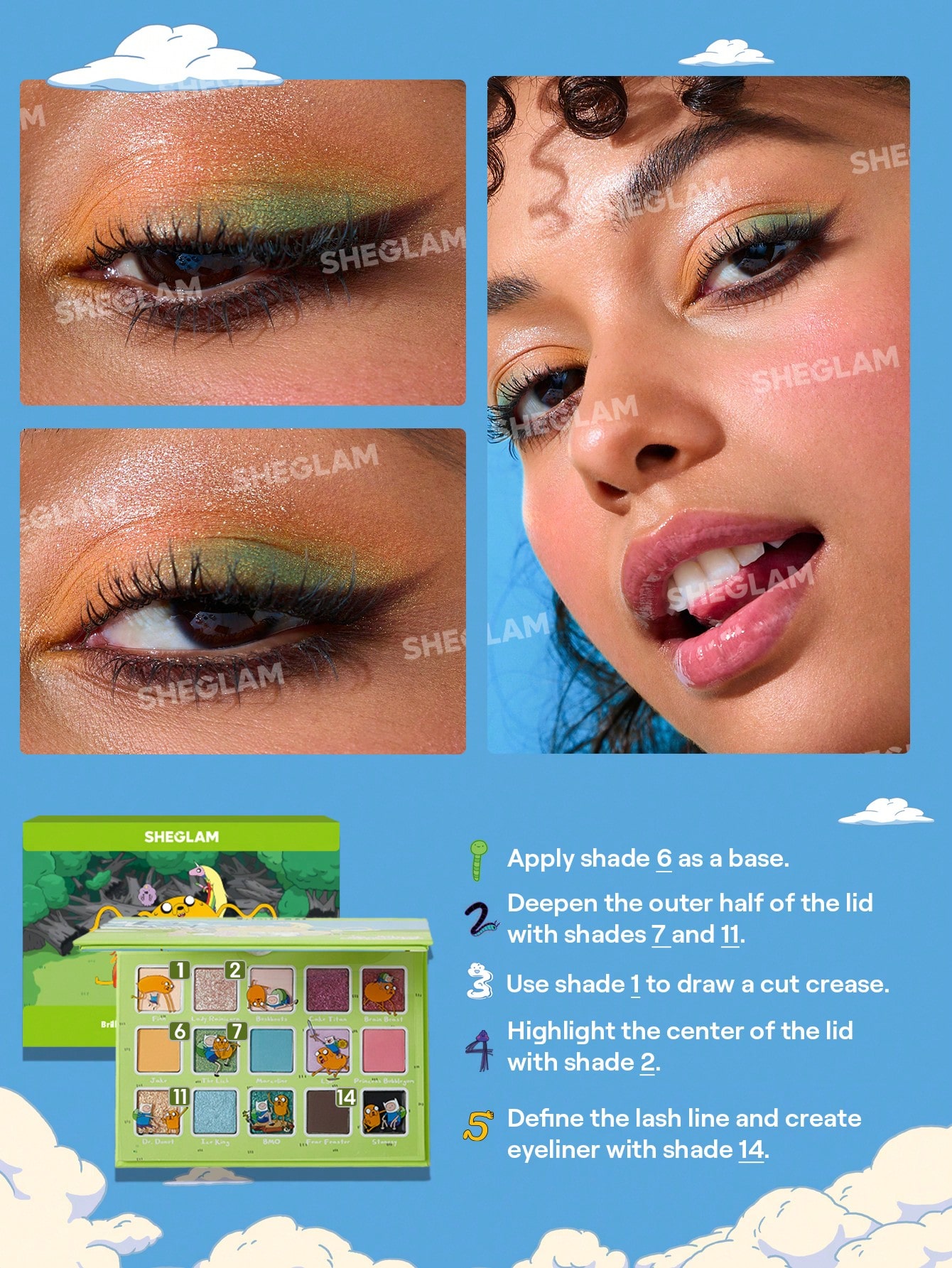 Adventure Time | SHEGLAM Land Of Ooo Palette Matte Shimmer Highly ...