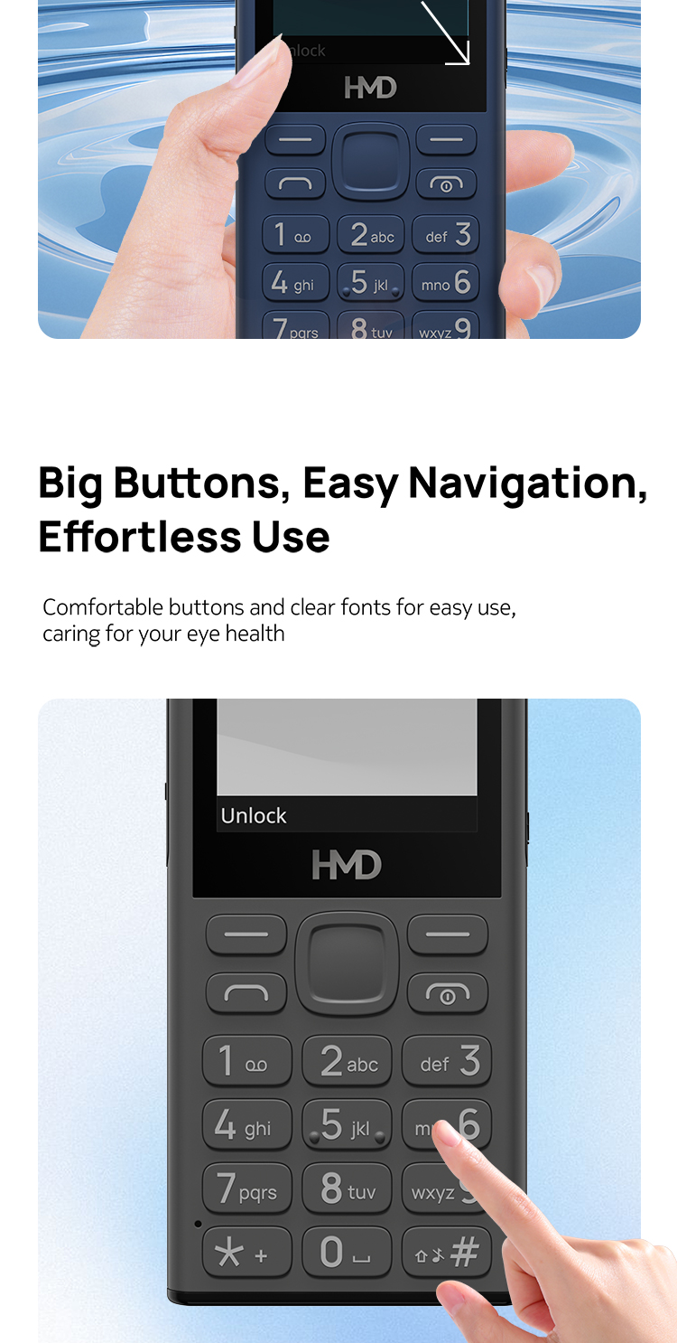 New HMD 130 Music Feature Phone 2G Nokia maker 2.4 in Display 2W Big ...