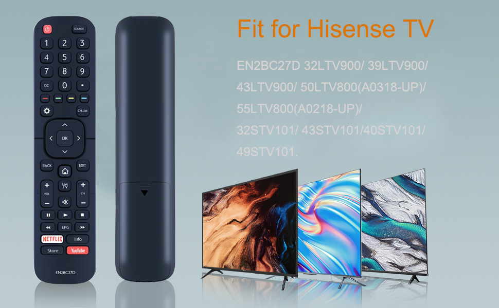 For Devant Hisense Smart TV remote Replacement, Original EN2BD27H ...