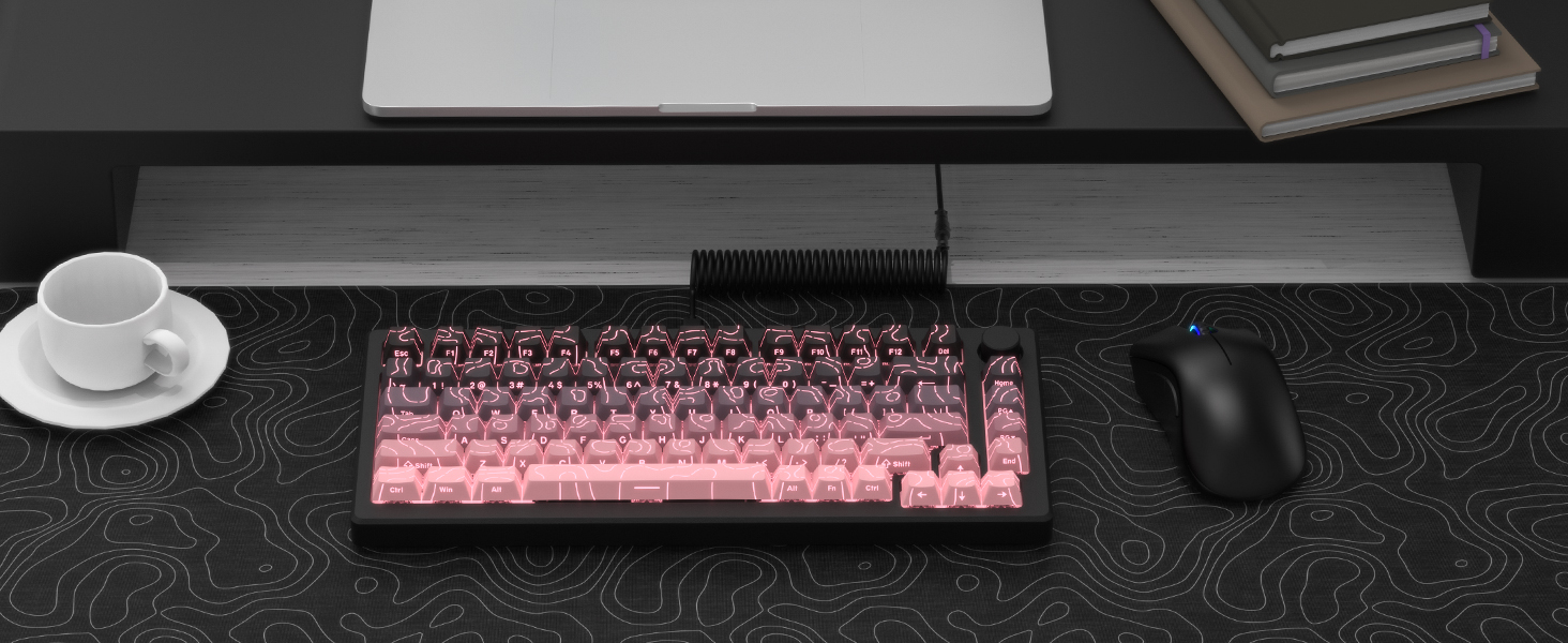 98 Key PBT Cherry Profile Highlighting Line Through Keycap Double Shot ...