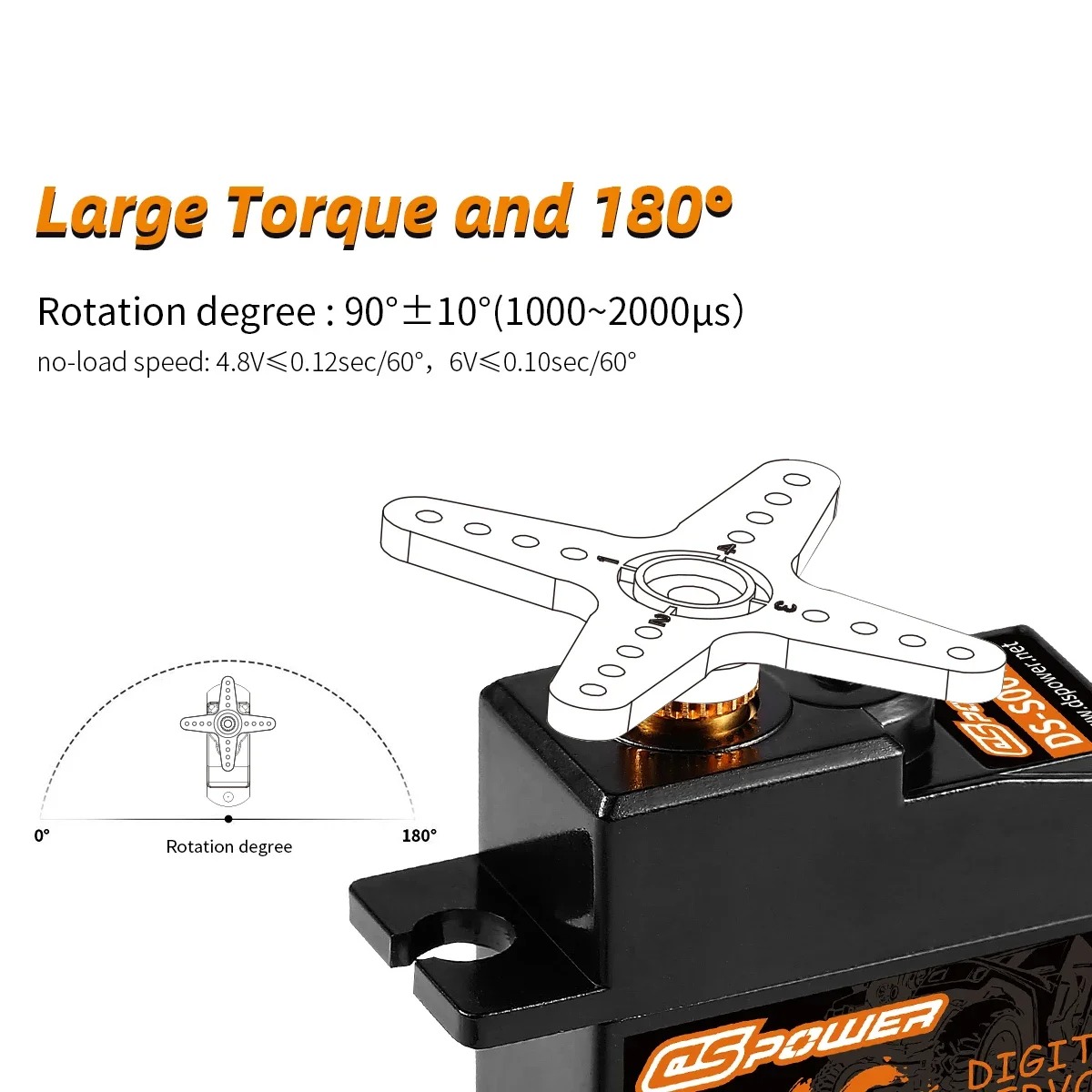 DSPOWER 17g 21g Mini Digital Servo Waterproof Motor For 1/18 1/16 1/14 ...