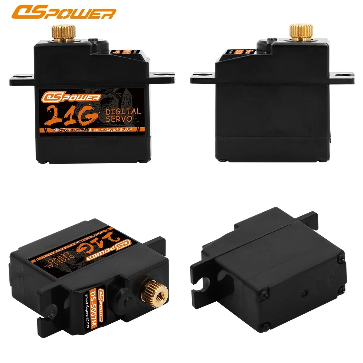 DSPOWER 17g 21g Mini Digital Servo Waterproof Motor For 1/18 1/16 1/14 ...