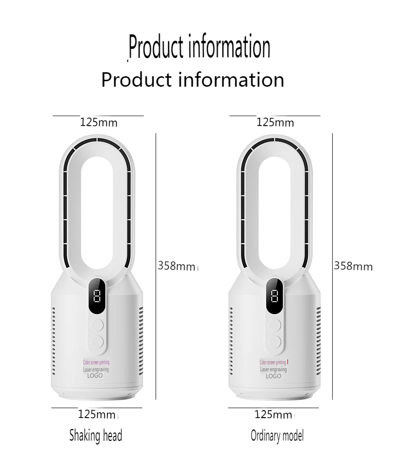 Actver Electric Bladeless Table Fan 5-speed Desktop USB Home Portable ...