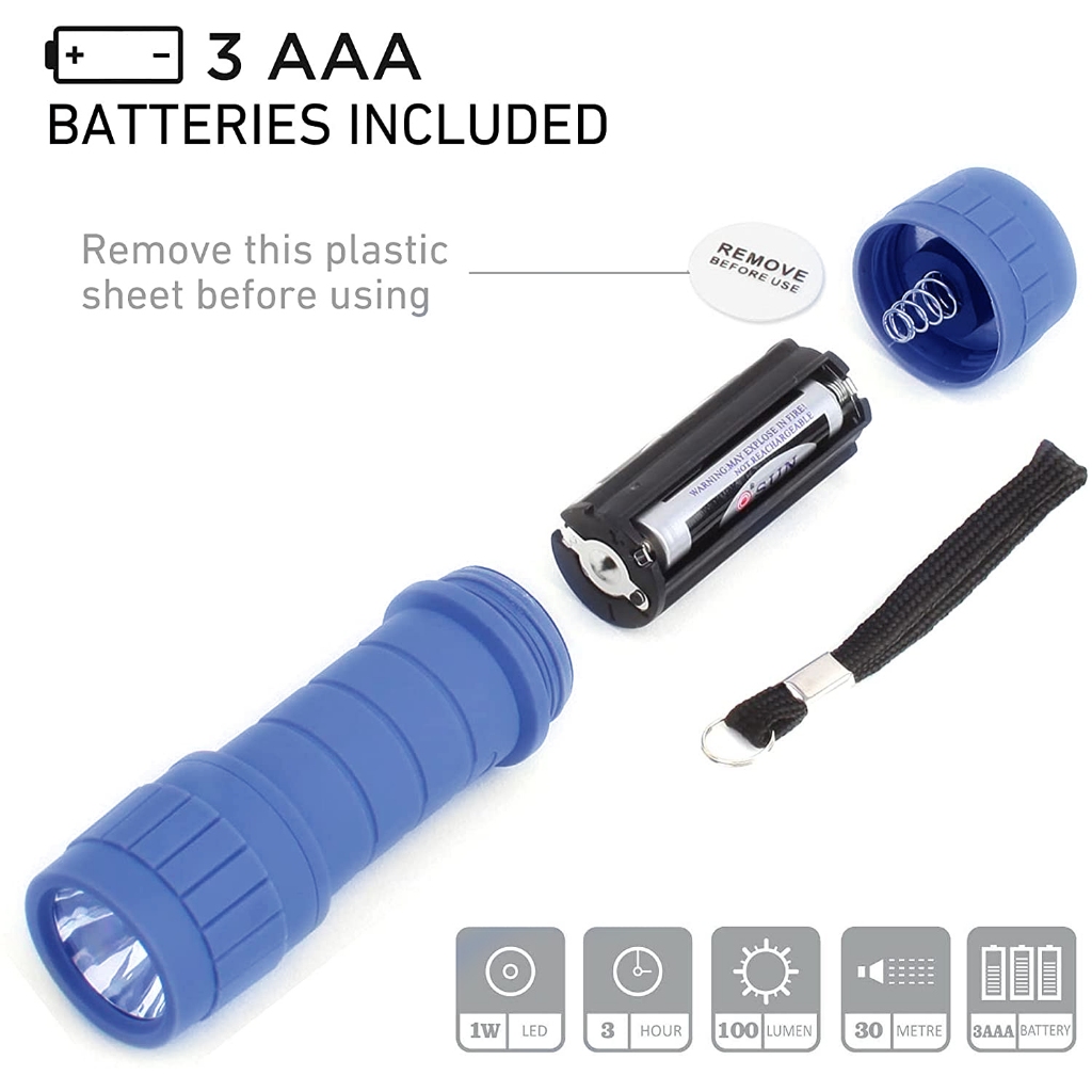 Small Mini LED Flashlight S10, Flashlights for Kids,100 Lumen Using AAA ...