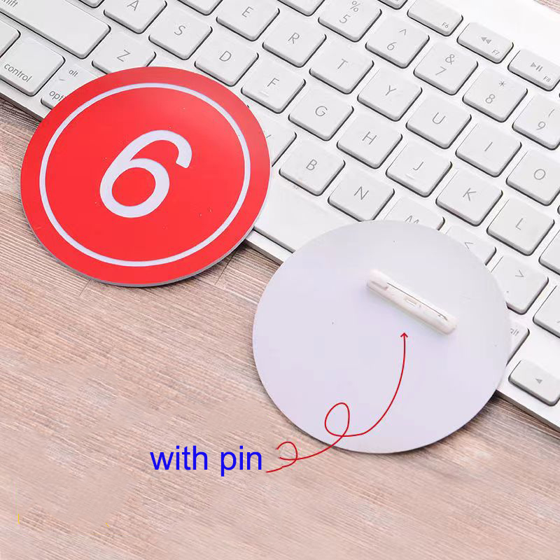 Homigoo 30pcs Plastic Number Plate Round Sticker Draft Number Display ...