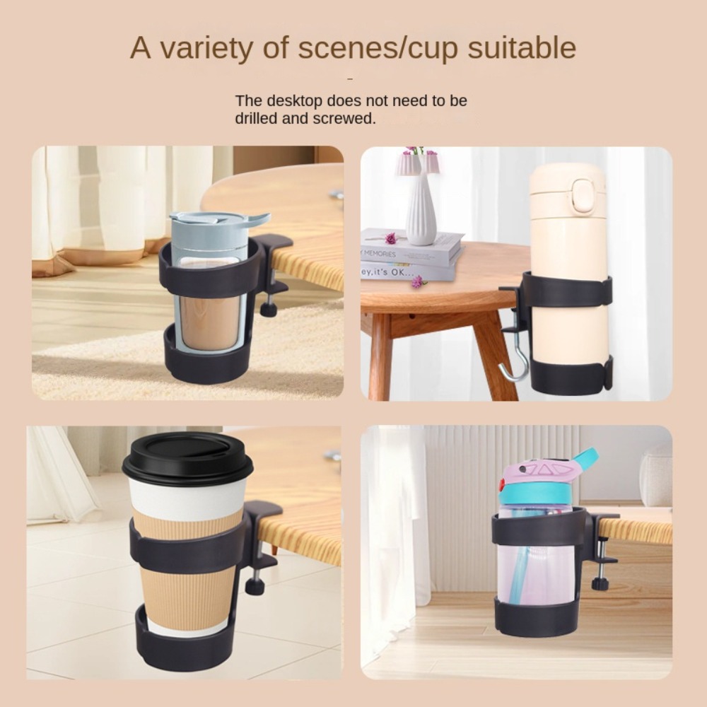 ESTRENAR Desk Cup Holder, Plastic Anti Spill Cup Storage Rack ...