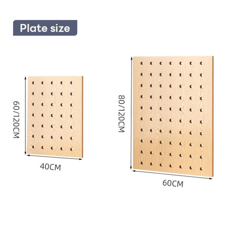 WOOD Pegboard Wall Storage Rack 60/80/120CM Solid Wood Wall Storage ...