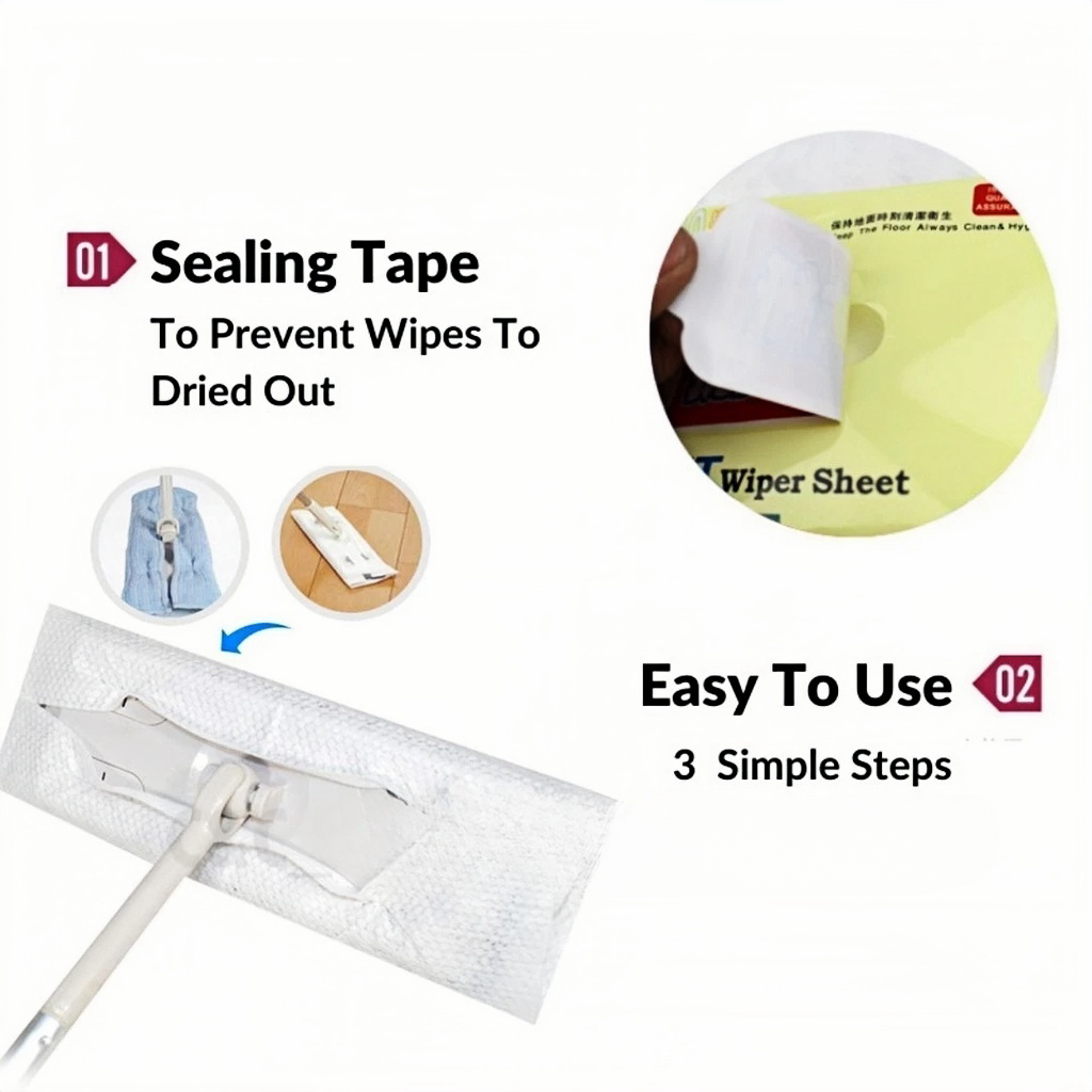 💫💫Mop Tisu Pakai Buang Wet Dry Wipe Tissue Wipes Kertas Pengelap Lantai ...