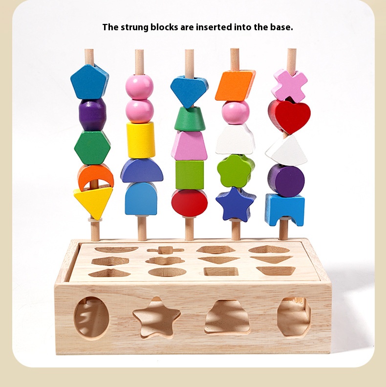 Children's educational beads five sets of columns color sensory ...