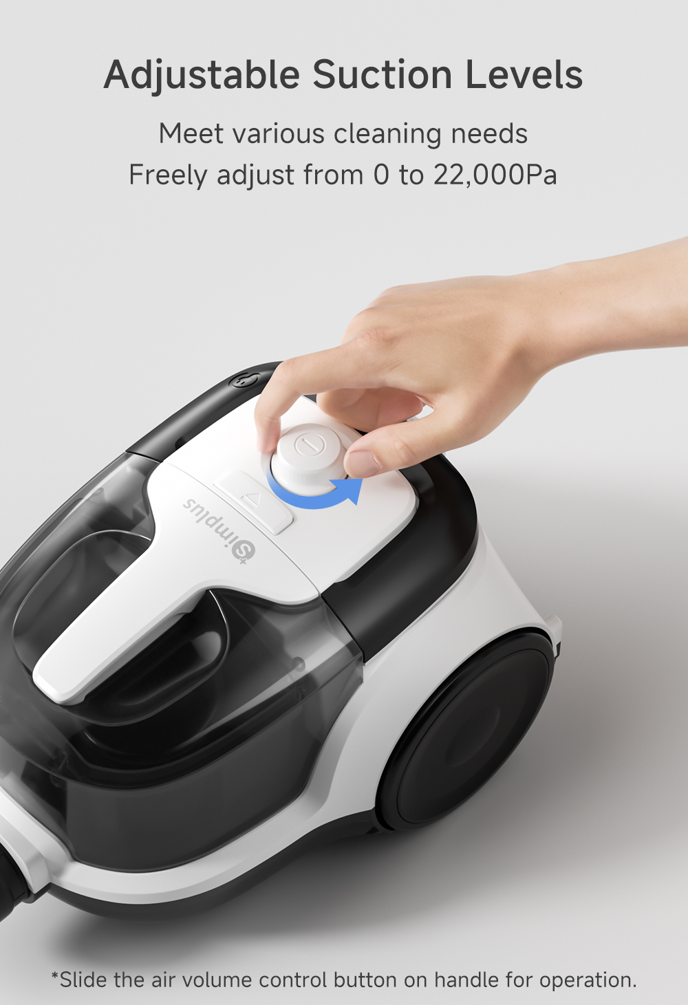 Simplus Vacuum Cleaner 1200W 22000pa Ultra-Powerful Suction 1.2L Large ...