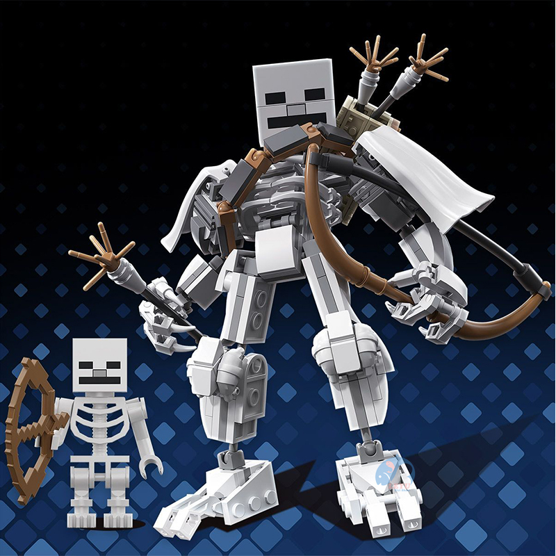 4 Style Action Figures Mech Toy Set,Minecraft Steve/Creeper/Skeleton ...