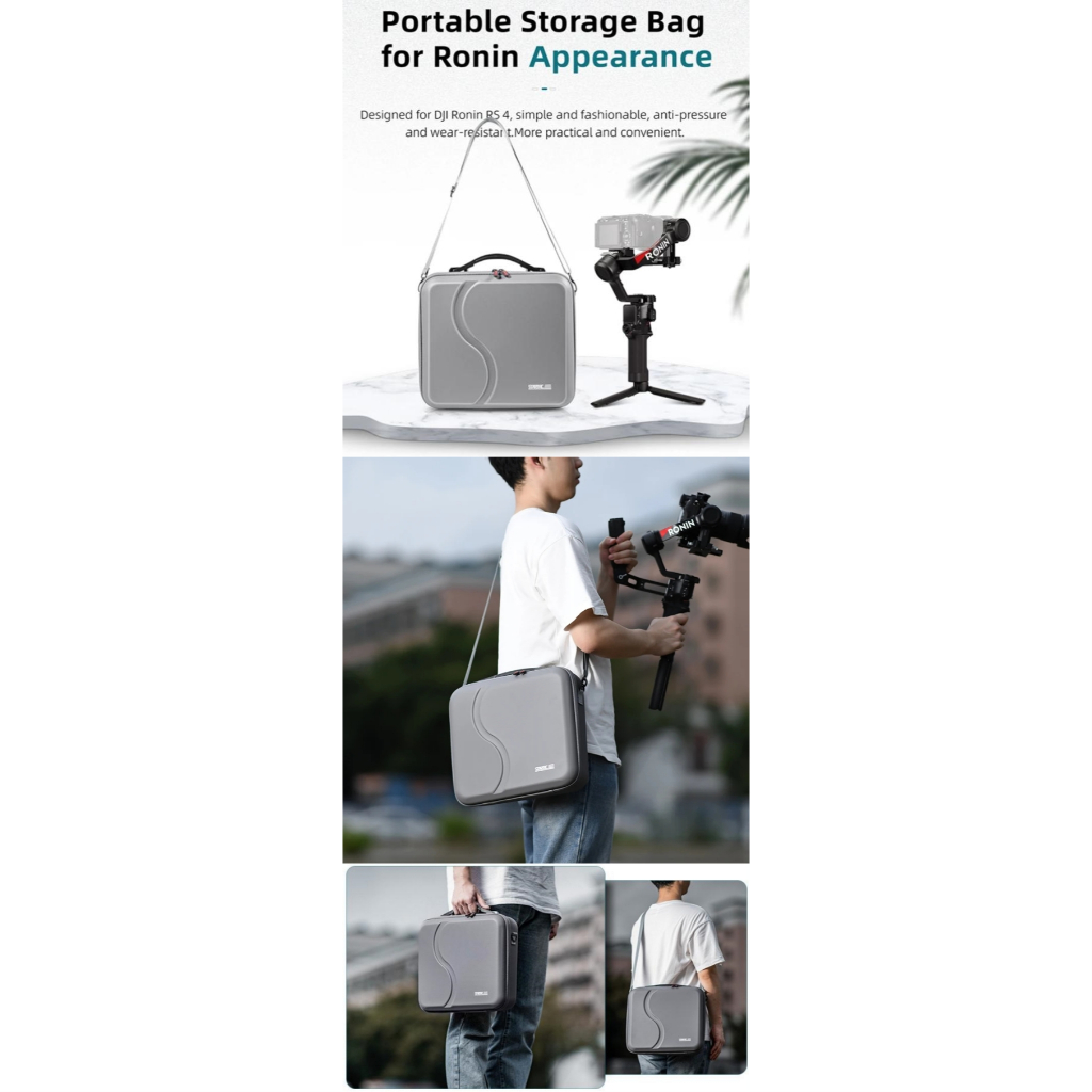 Bag for DJI Ronin RS 4, Portable Shoulder Bag Storage Case PU Carrying ...
