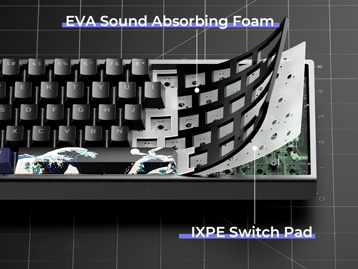 XVX H61 60% Percent Keyboard with Strap Wired Aluminum Gaming Keyboard ...