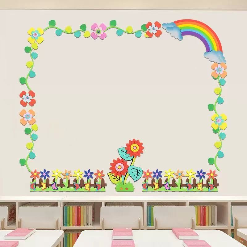 Notice board New Long Fence pagar Craft 3D EVA foam blackboard Wall ...