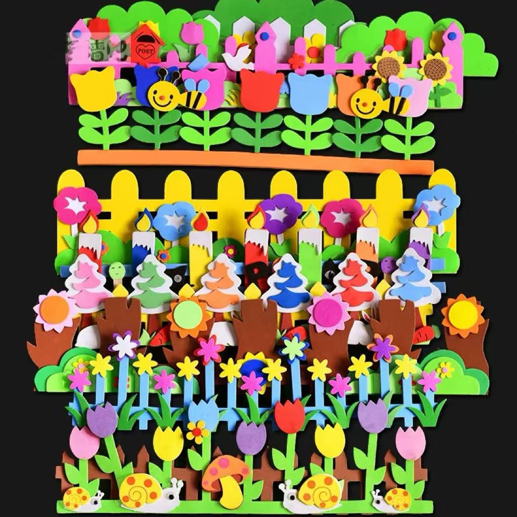 Notice board New Long Fence pagar Craft 3D EVA foam blackboard Wall ...