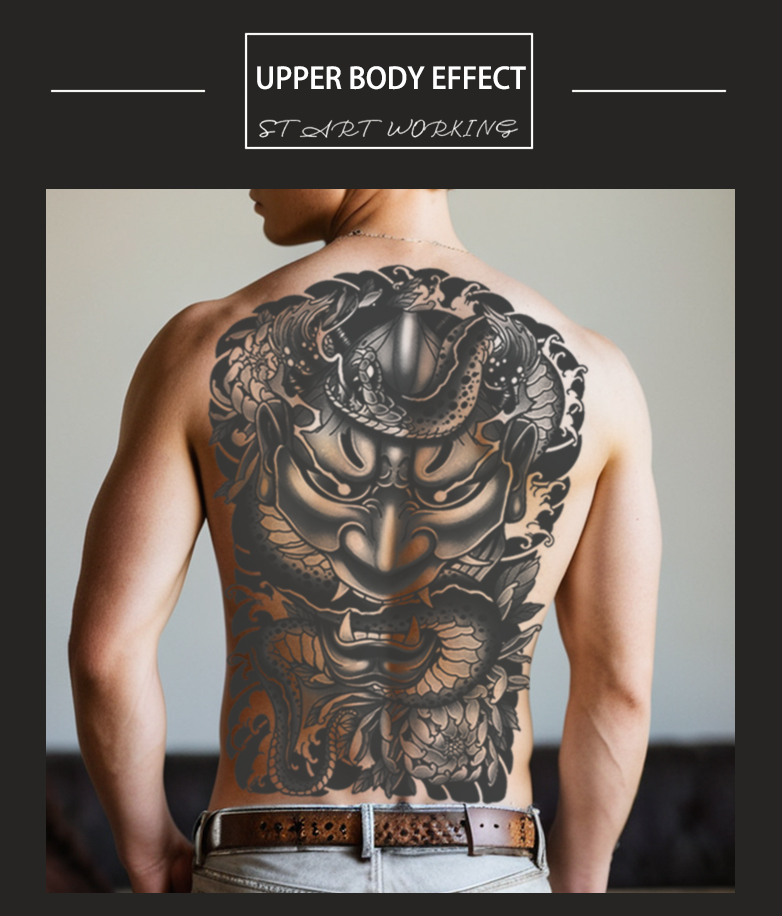 Dark Prajna Temporary Tattoo Sticker Waterproof Lasting 15 Days Non ...