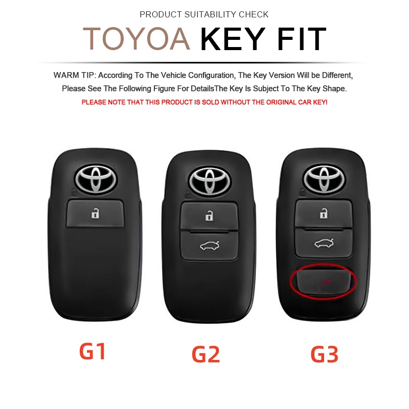 [Ready Stock] Car key Case Shell for Toyota Raize Veloz Wigo Yaris ...