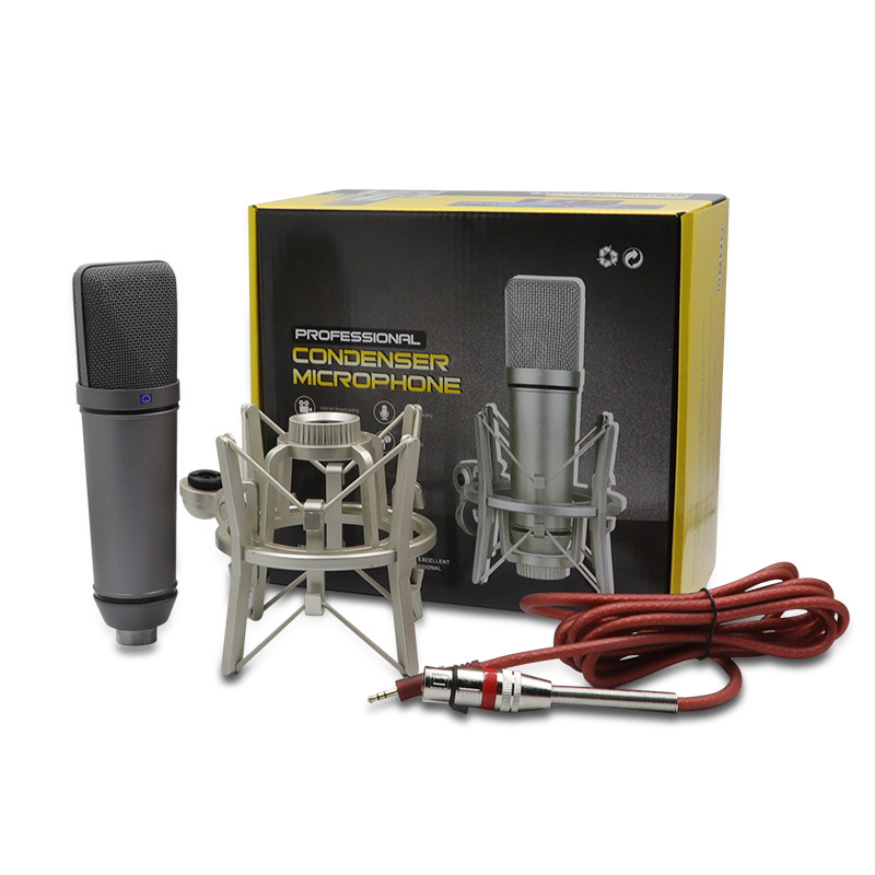 U87, Microphone, suspended, 48V capacitor, live streaming set, large ...