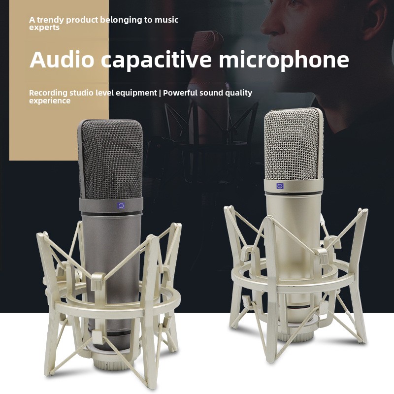 U87, Microphone, suspended, 48V capacitor, live streaming set, large ...