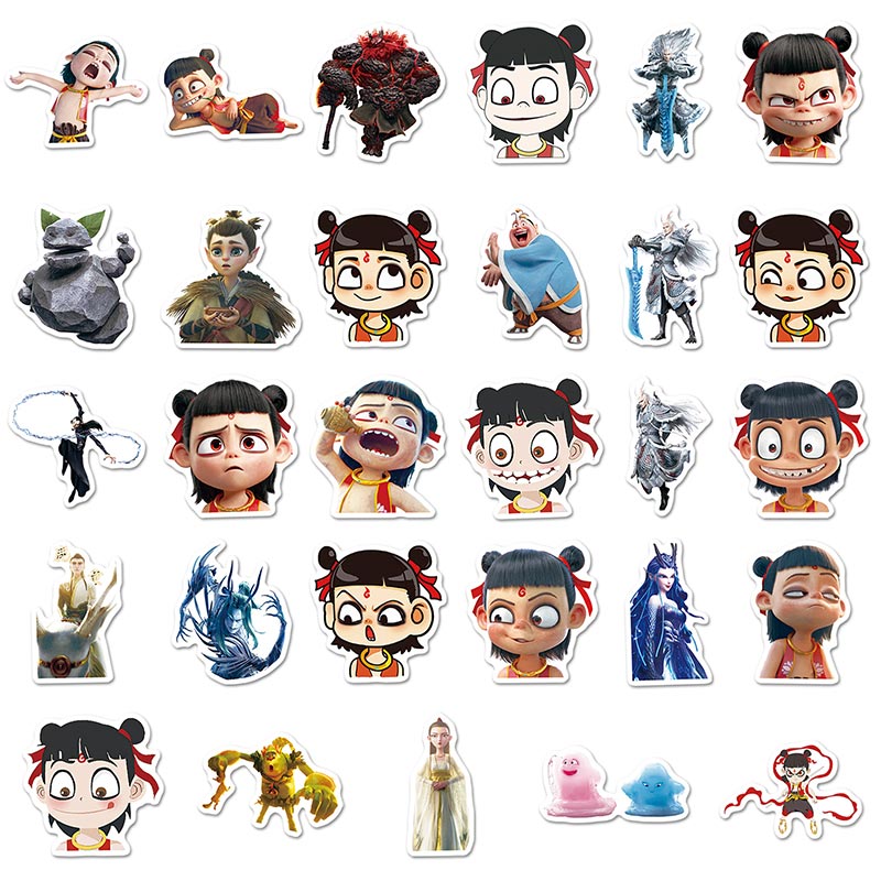 89pcs Ne Zha 2‌‌ Cartoon Sticker Chinese Animated Graffiti DIY Phone ...