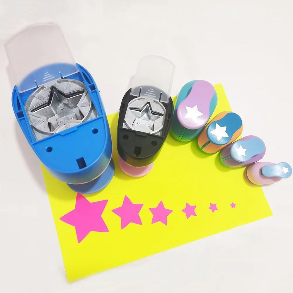 AOPHEKM Hole Puncher, 8-75mm Heart/Star Shaped Hole Embossing Device ...