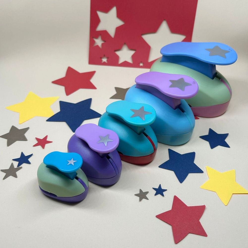 AOPHEKM Hole Puncher, 8-75mm Heart/Star Shaped Hole Embossing Device ...