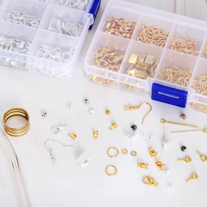 Silver Color Alloy Accessories Jewelry Findings Set Earring Making Kit ...