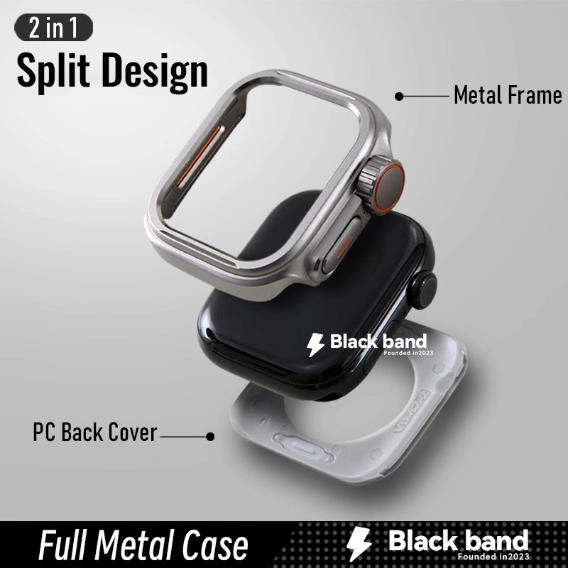 Armor Rugged Metal Case for iWatch Series 11 46mm 42mm Ultra3 49mm Case ...
