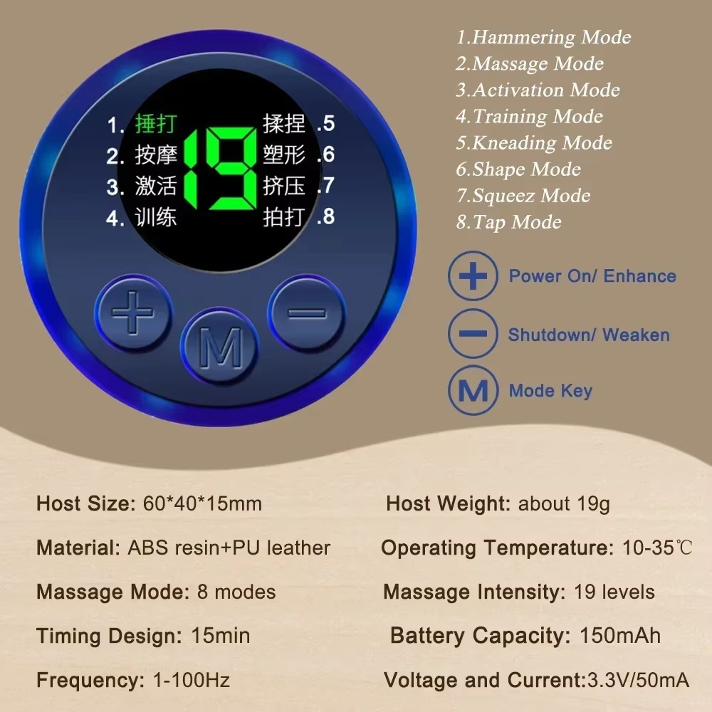 New EMS Mini Portable Cervical Massager with Remote Control Portable ...