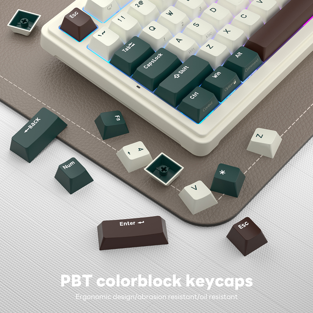 KZZI Kezhi K98 Meteorite Grey 98 Key Gasket Structure Three-Mode Bluetooth Wireless With Roller ...