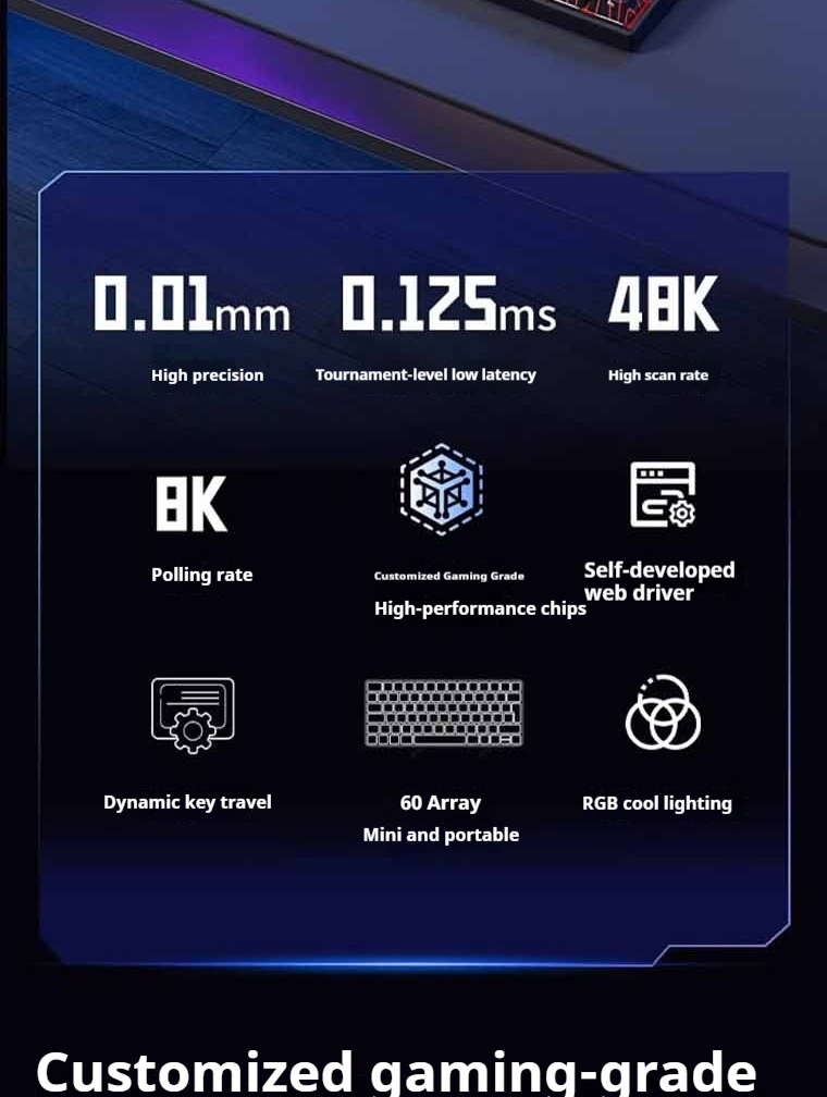 RK C60 Gaming Magnetic Axis Customized RGB Mechanical Keyboard RT0.01MM ...