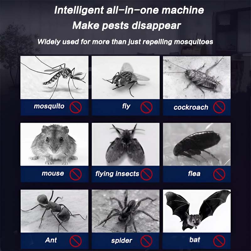 【2025 New Ai chip】Rat repellent ultrasonic 720° Smart Ai chip Sensin ...