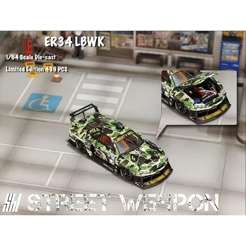 SW 1 64 Skyline 5th Generation ER34 Silhouette Ape Head Camouflage ...