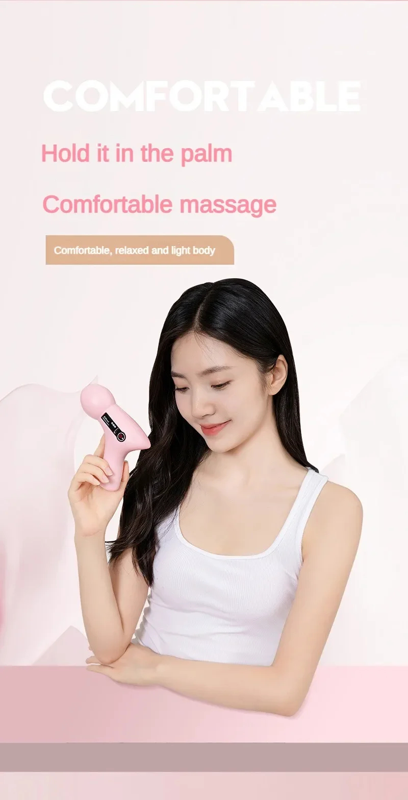 Mini Massage Massage LCD Screen 6 Heads Gun Muscle Massager Portable ...