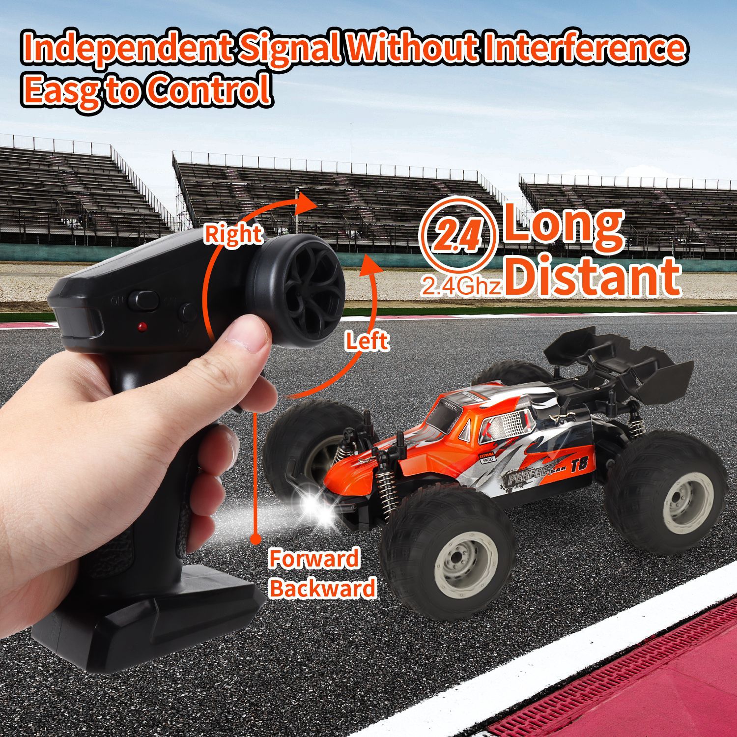 2.4Ghz Rc Cars-Remote Control Car, 1:18 Scale Off-Road Monster Truck ...