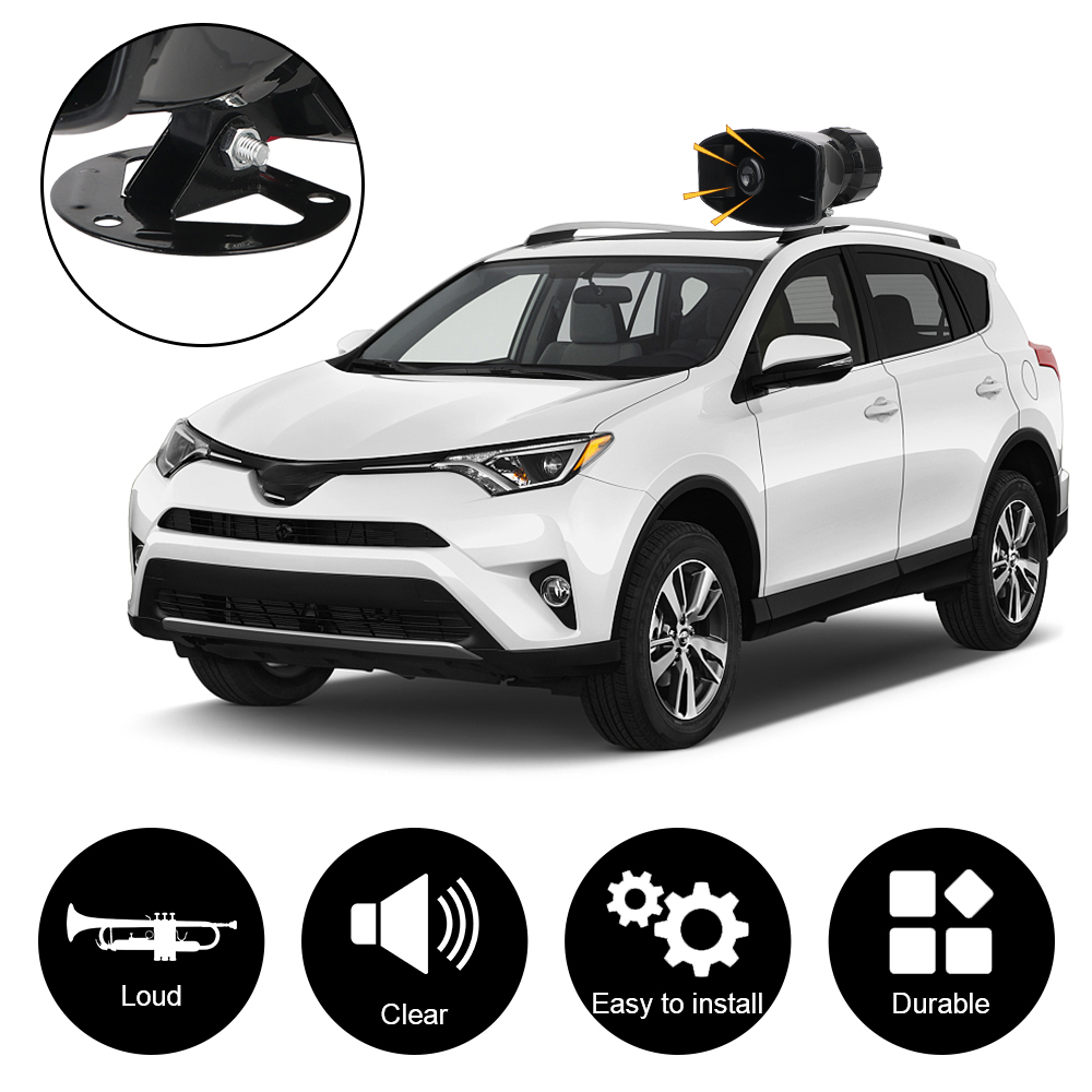 7 Sound Loud 100W DC 12V Car Alarm Horn with MIC Plastic Motorcycle ...