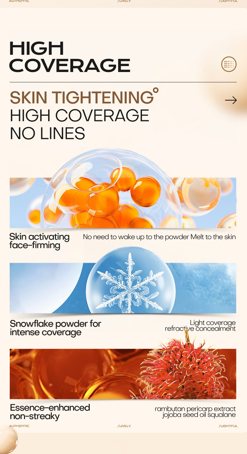 MISTINE Full Coverage Flawless Poreless 3 Color Cream Concealer Natural ...