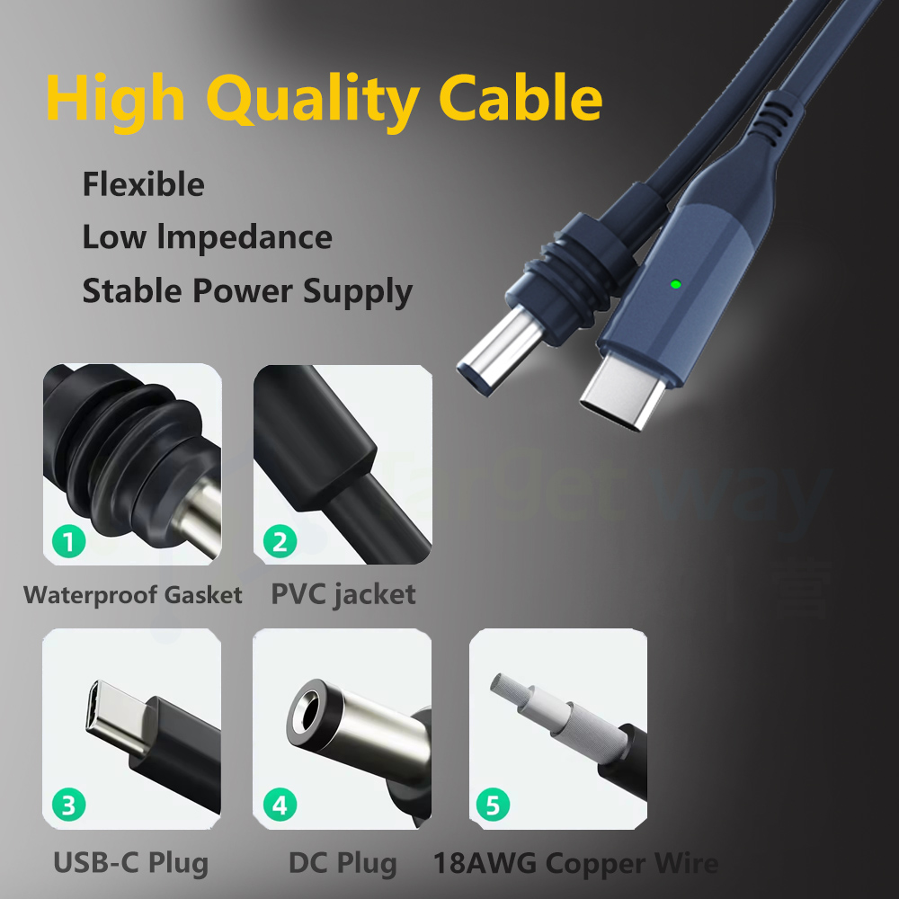 For StarLink Space-x Mini USBC/DC To D Cable 5m Waterproof Overload ...
