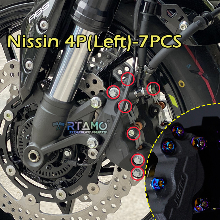 RTAMO Titanium Gr5 Z900 Front Brake Disc Nissin 4P Kawasaki Z900 ...