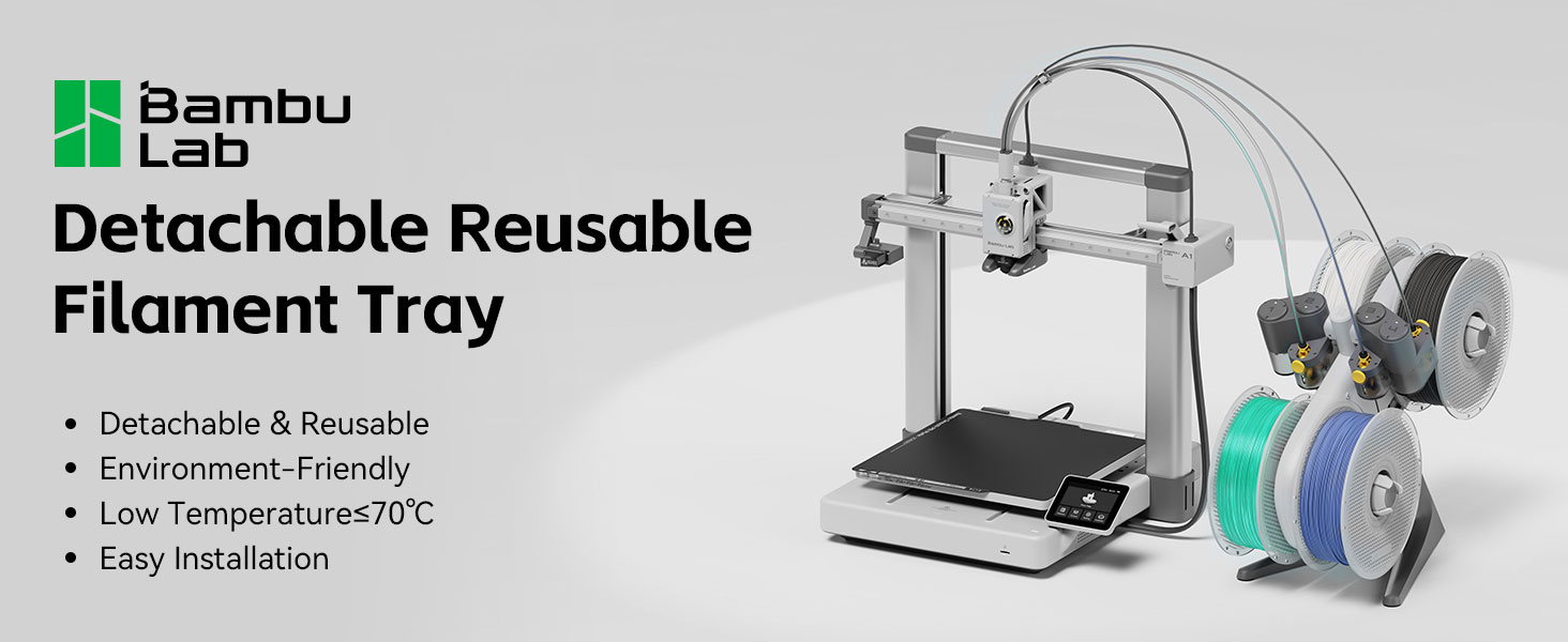 Bamboo Lab 3D Printer AMS Filament Tray - Detachable & Reusable, For A1 ...